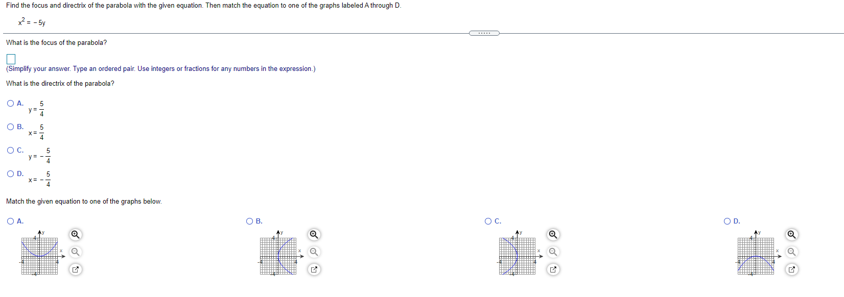 Solved Find the focus and directrix of the parabola with the | Chegg.com