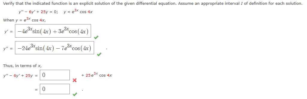 Solved Verify that the indicated function is an explicit | Chegg.com