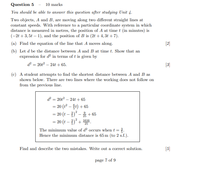 Solved Question 5 10 Marks You Should Be Able To Answer This 8741