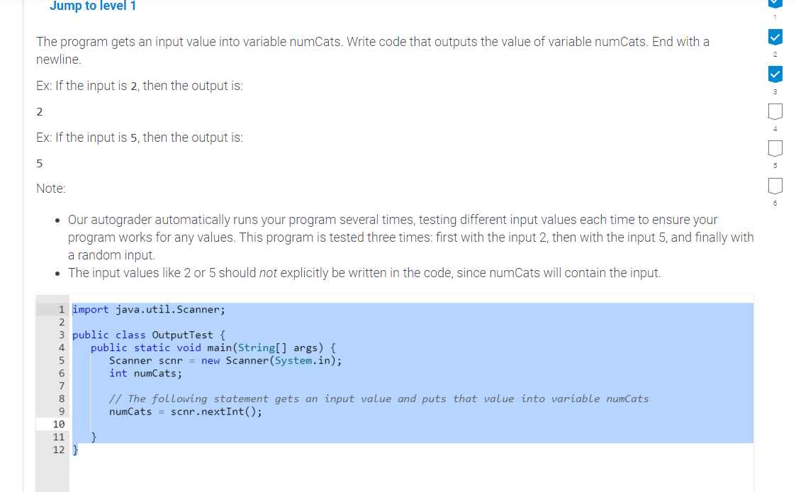 Solved The Program Gets An Input Value Into Variable Chegg