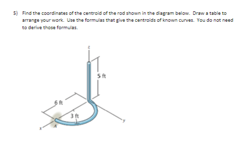 Solved 5) Find the coordinates of the centroid of the rod | Chegg.com