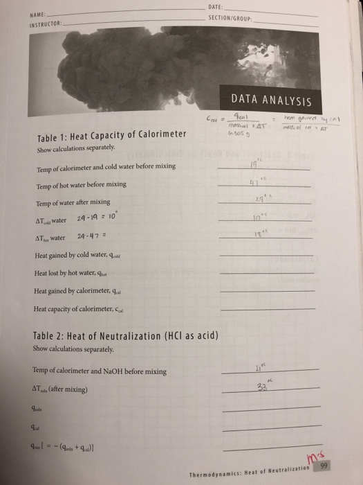 Solved DATE NAME INSTRUCTOR SECTION/GROUP: DATA ANALYSIS | Chegg.com Solved DATE NAME INSTRUCTOR SECTION/GROUP: DATA ANALYSIS | Chegg.com