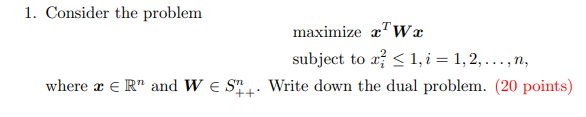 Solved dual problem | Chegg.com