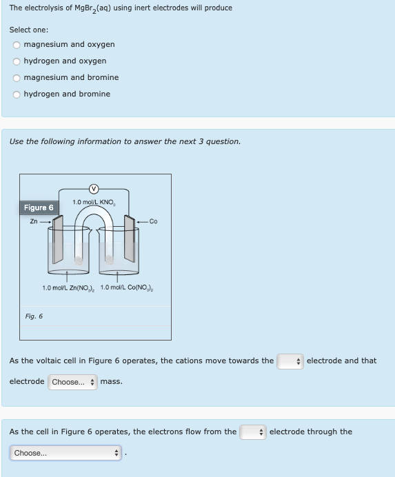 Solved The electrolysis of MgBr2(aq) using inert electrodes | Chegg.com