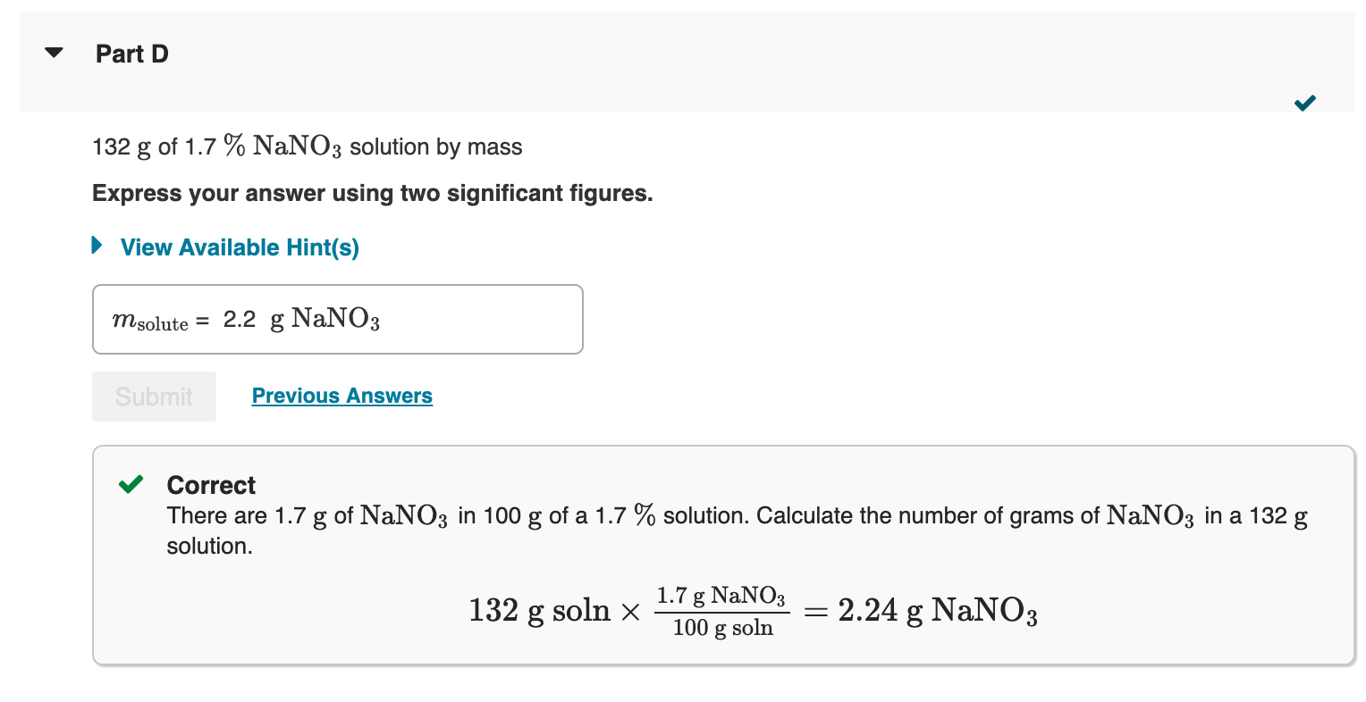 Solved How much dry solute would you take to prepare each of | Chegg.com