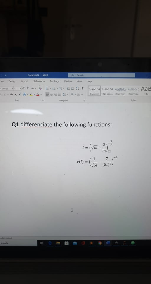 Solved Document2 - Word View Help Taw Design Layout | Chegg.com