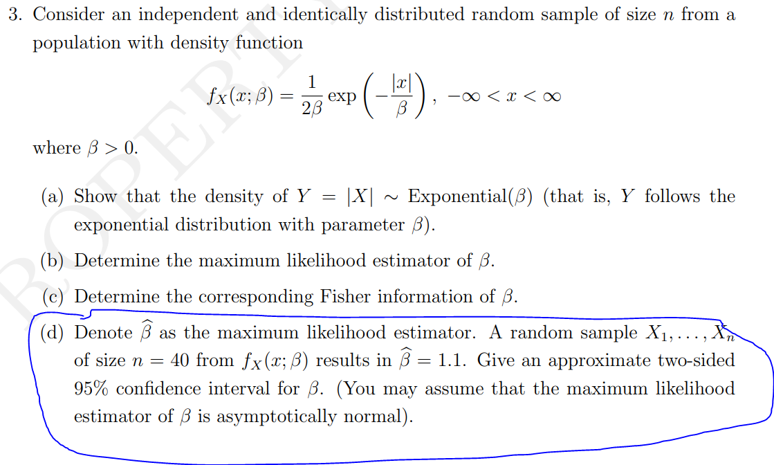 Solved 3. Consider an independent and identically | Chegg.com