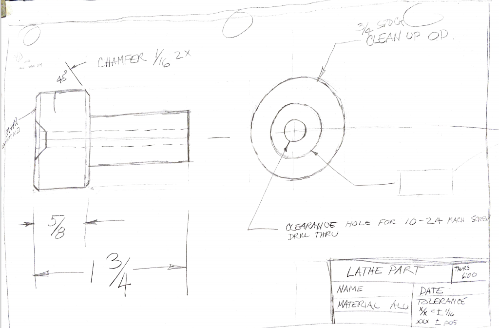 Solved Please upload a Solidworks CAD drawing of this part. | Chegg.com