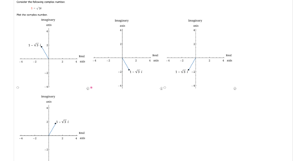 Consider The Following Complex Number 1−3i Plot The 