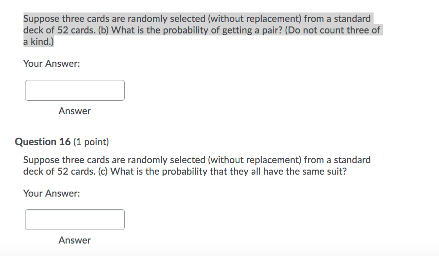 Solved Suppose three cards are randomly selected (without | Chegg.com