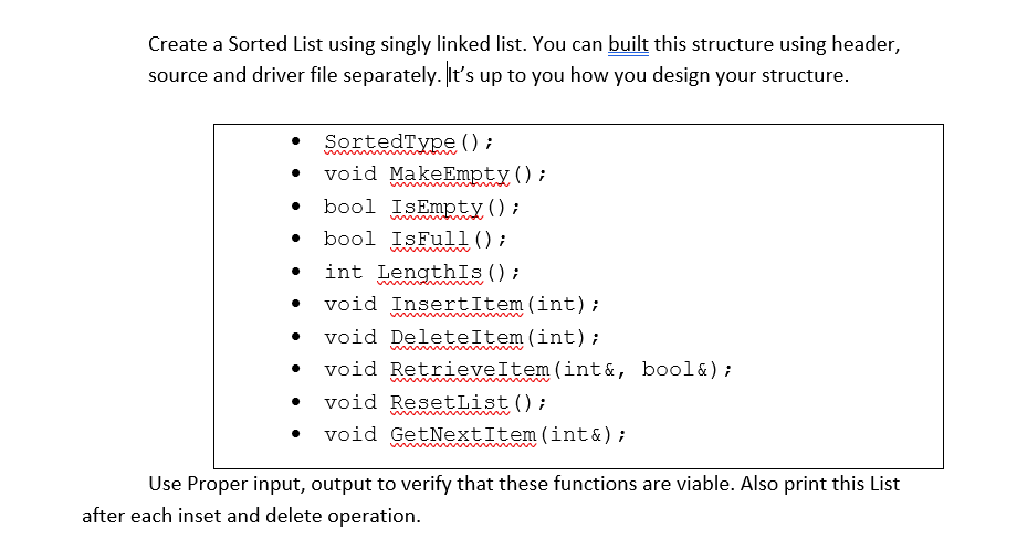 Solved Please Use Separate Files For H And Cpp You Must 