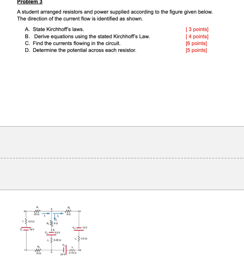 Solved Problem 3A student arranged resistors and power | Chegg.com