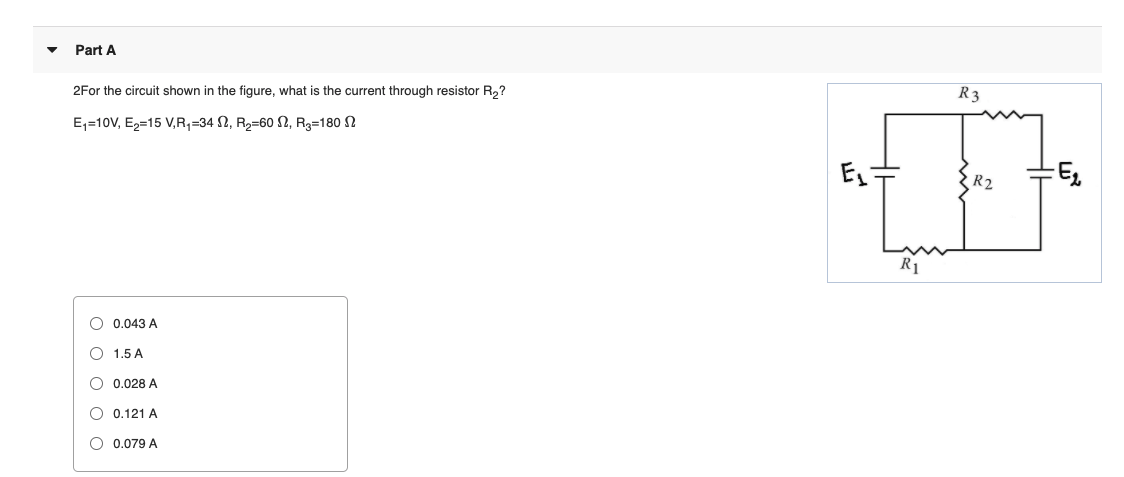 Solved Part A 2For the circuit shown in the figure, what is | Chegg.com
