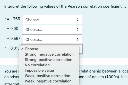 Solved Interpret the following values of the Pearson | Chegg.com