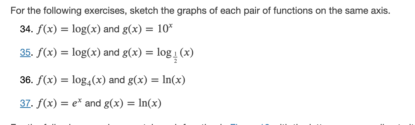 Solved For the following exercises, sketch the graphs of | Chegg.com