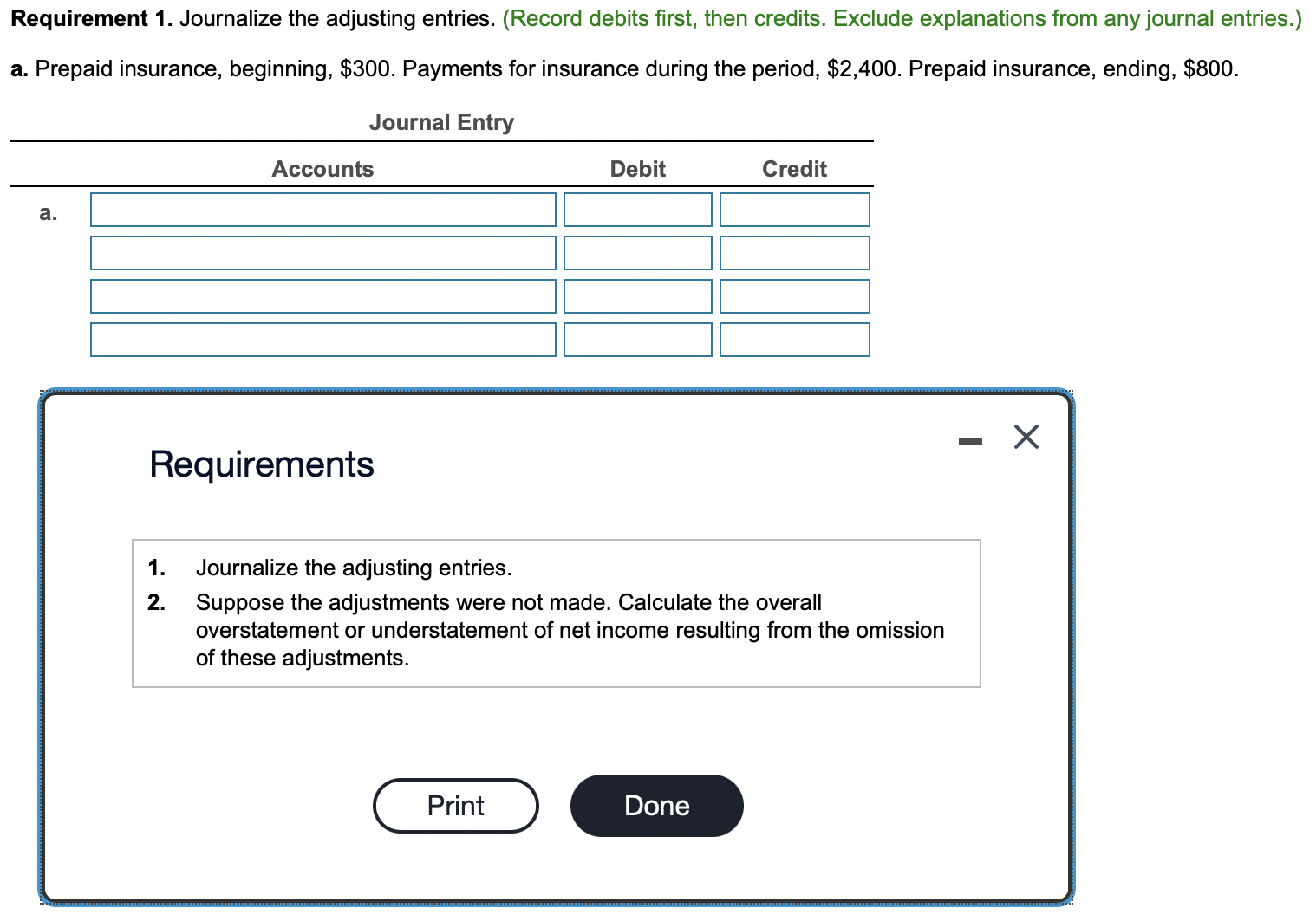 Solved Requirement 1. Journalize the adjusting entries. | Chegg.com