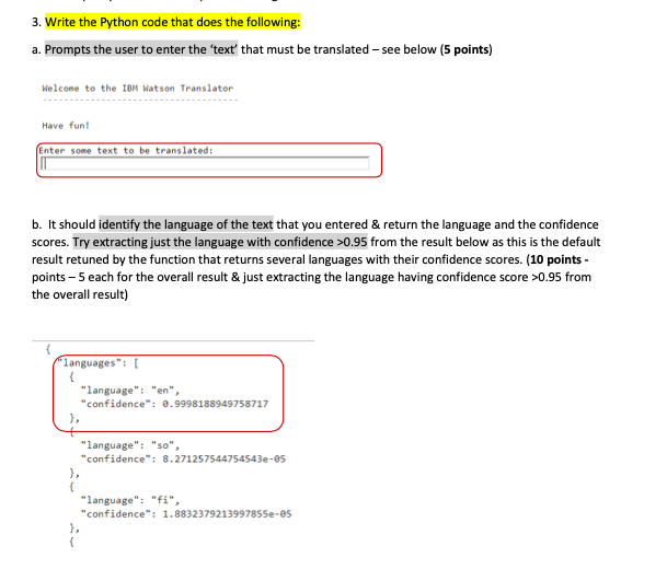 Solved 3. Write the Python code that does the following: a. | Chegg.com