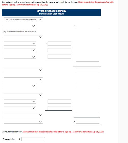 Current Attempt in ProgressKeyser Beverage Company | Chegg.com