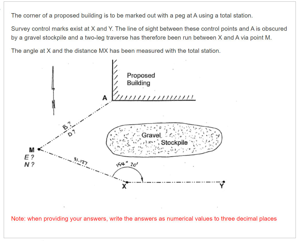 Solved The corner of a proposed building is to be marked out | Chegg.com
