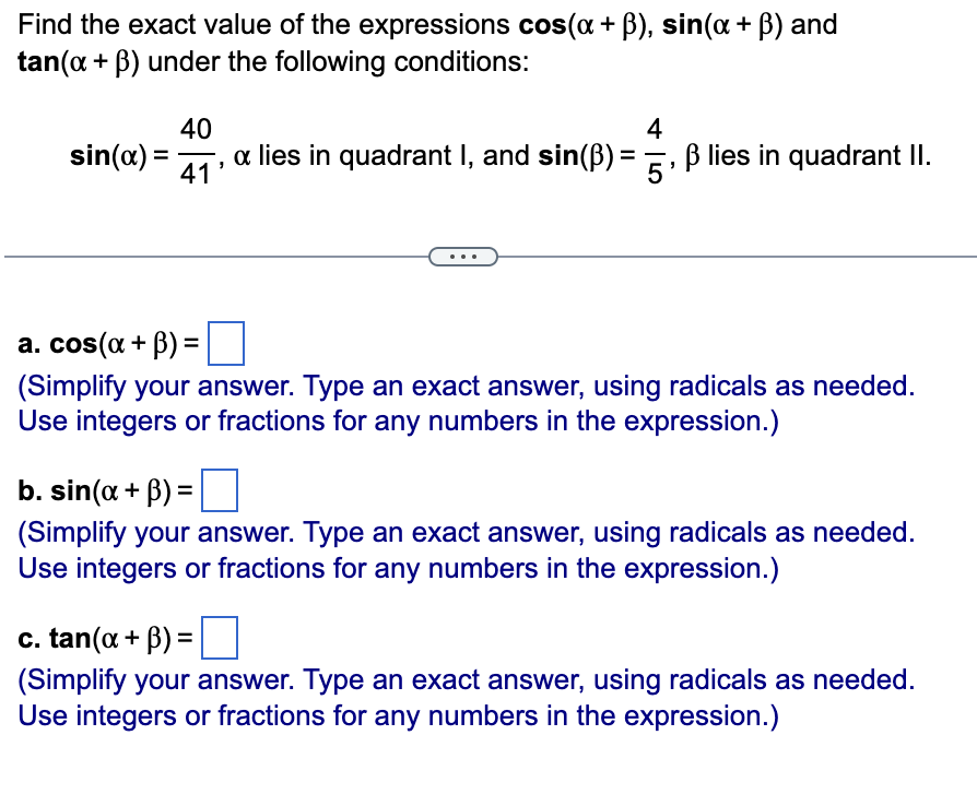 Solved Find the exact value of the expressions | Chegg.com