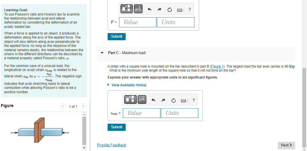 Solved Part B - Calculate the load A square steel bar has a | Chegg.com