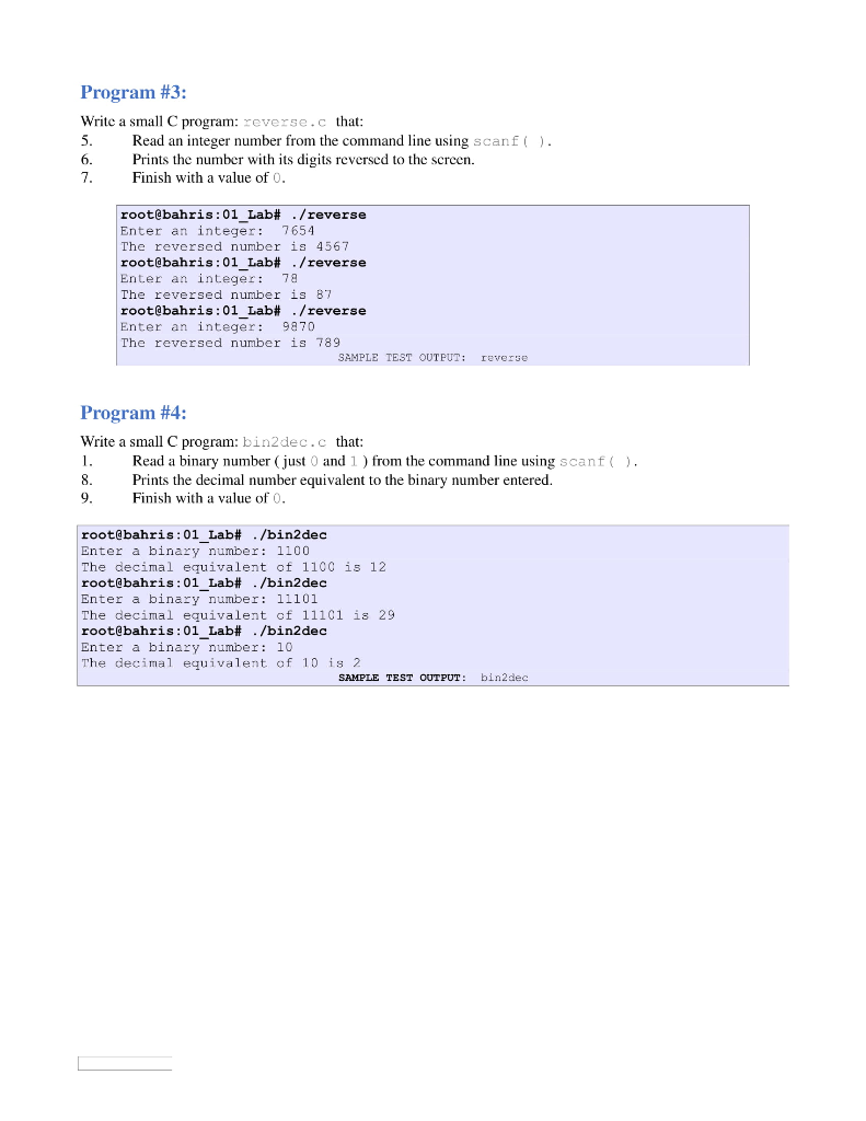 Solved Lab 1: After Environment Setup; test your programming | Chegg.com