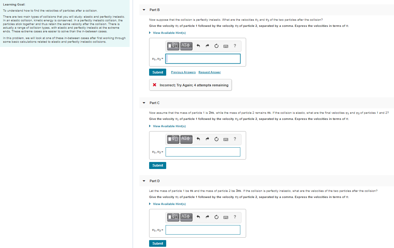 solved-part-a-if-the-collision-is-elastic-what-are-the-chegg