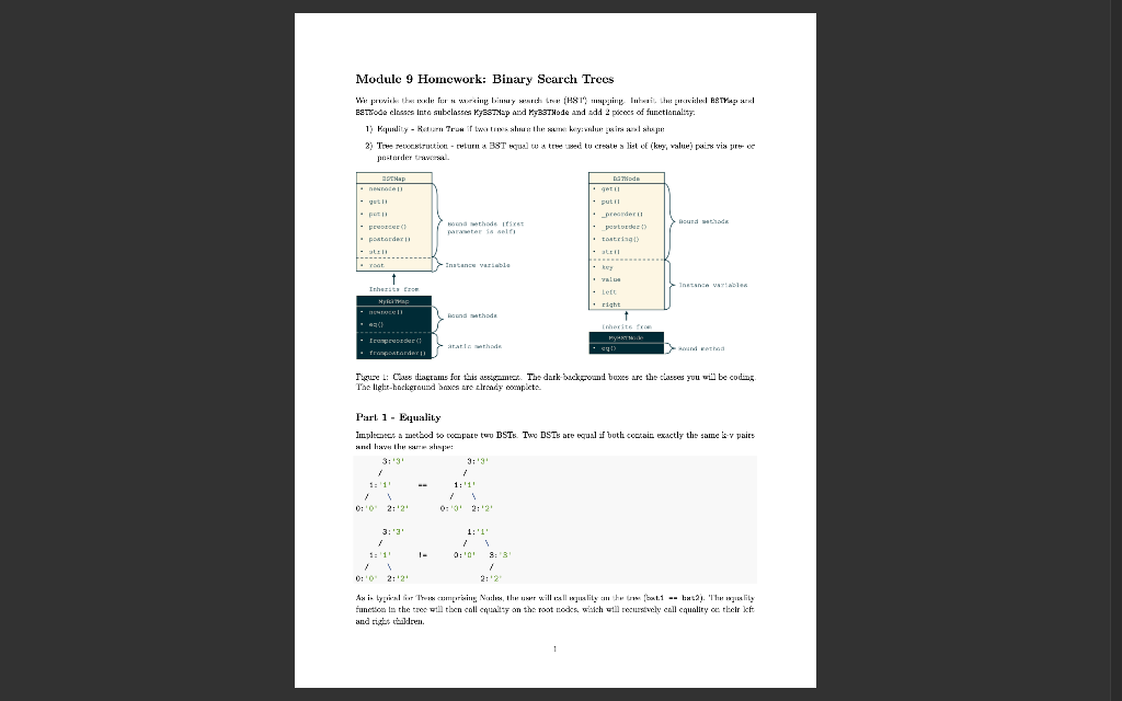Solved Module 9 Homework: Binary Search Trees junt midit | Chegg.com