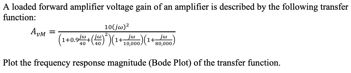 Solved A loaded forward amplifier voltage gain of an | Chegg.com