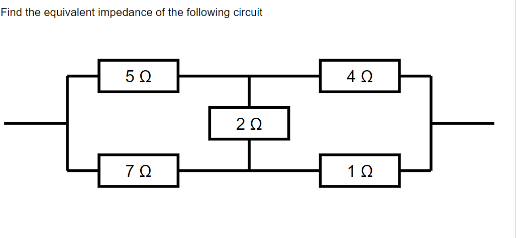 Solved Find the equivalent impedance of the following | Chegg.com