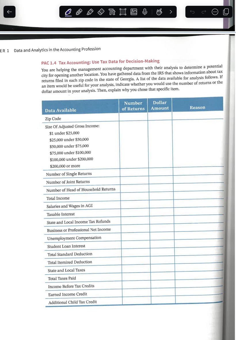 Solved ER 1 ﻿Data and Analytics in the Accounting | Chegg.com