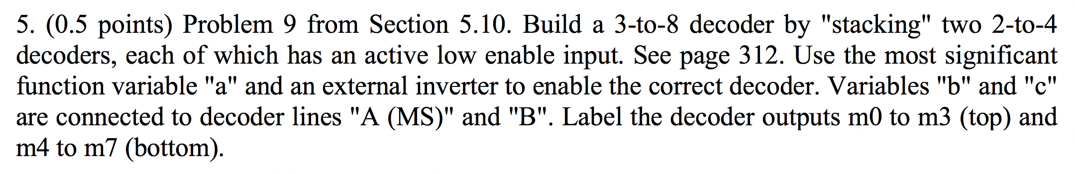 Solved 5. (0.5 points) Problem 9 from Section 5.10. Build a | Chegg.com