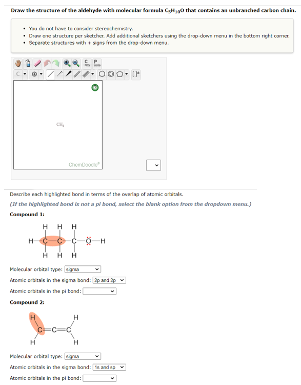 Solved Draw the structure of the aldehyde with molecular | Chegg.com