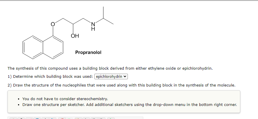 Solved The synthesis of this compound uses a building block | Chegg.com