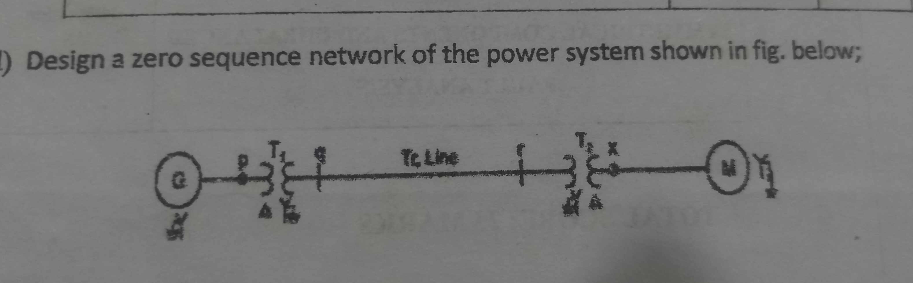 Solved Design a zero sequence network of the power system | Chegg.com