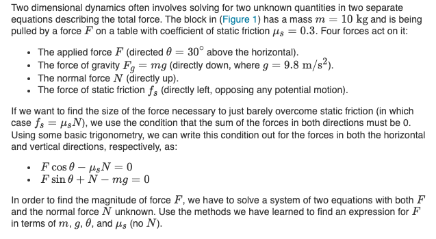 Solved Two dimensional dynamics often involves solving for | Chegg.com Solved Two dimensional dynamics often involves solving for | Chegg.com