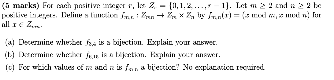 Solved (5 marks) For each positive integer r, let | Chegg.com