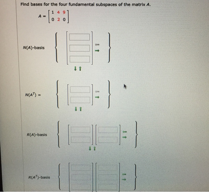 Solved Find bases for the four fundamental subspaces of the | Chegg.com