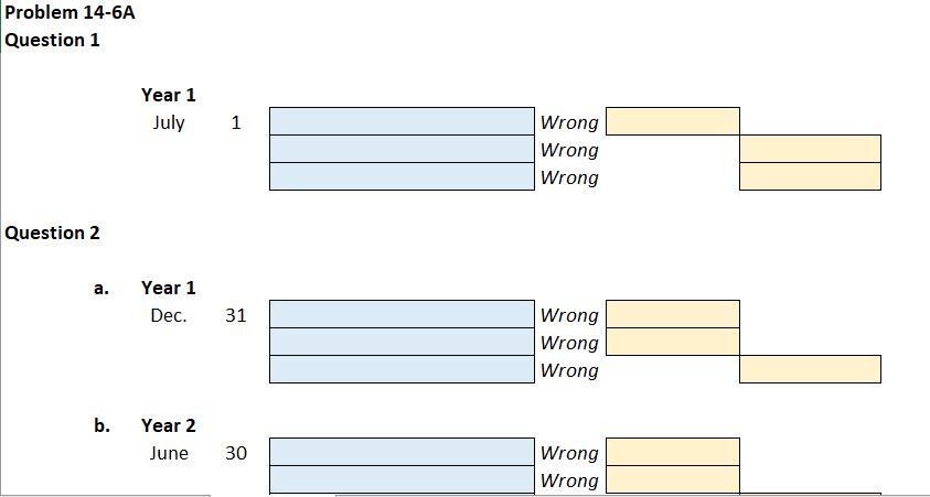 Solved PR 14-6A Bond premium, entries for bonds payable | Chegg.com