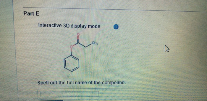 Solved Part B Interactive 3D display mode CHA Spell out the | Chegg.com