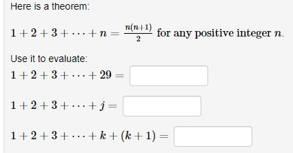 Solved Here is a theorem: 1+2+3+...+n="" for any positive | Chegg.com