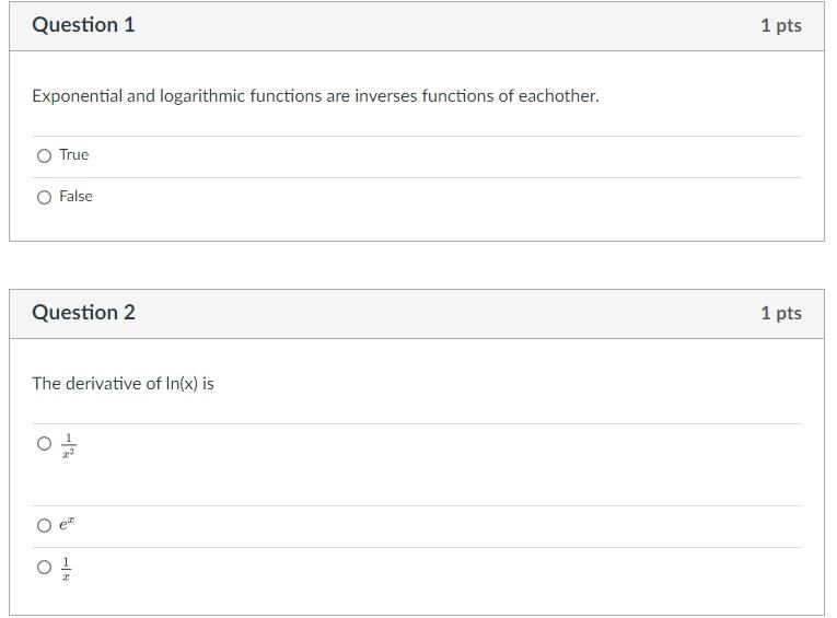 Solved Exponential and logarithmic functions are inverses | Chegg.com