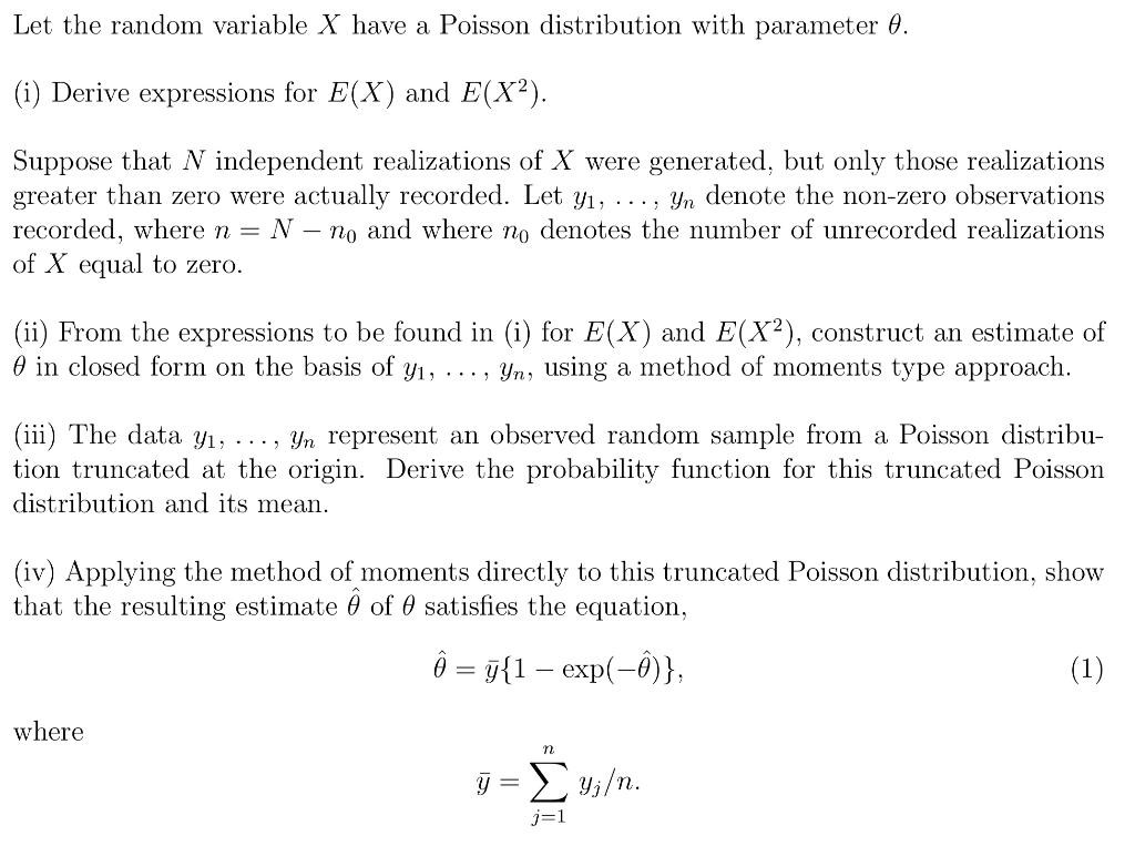 Solved Let the random variable X have a Poisson distribution | Chegg.com