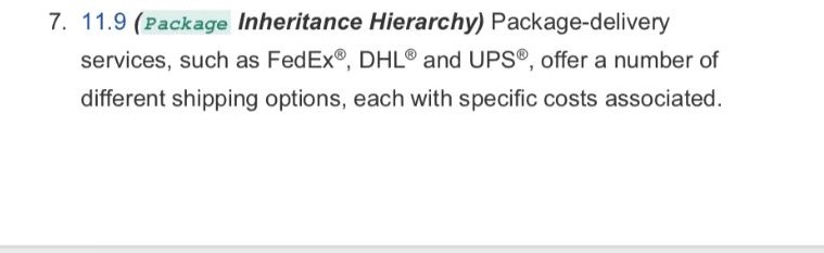 Solved 7 119 Package Inheritance Hierarchy 9220