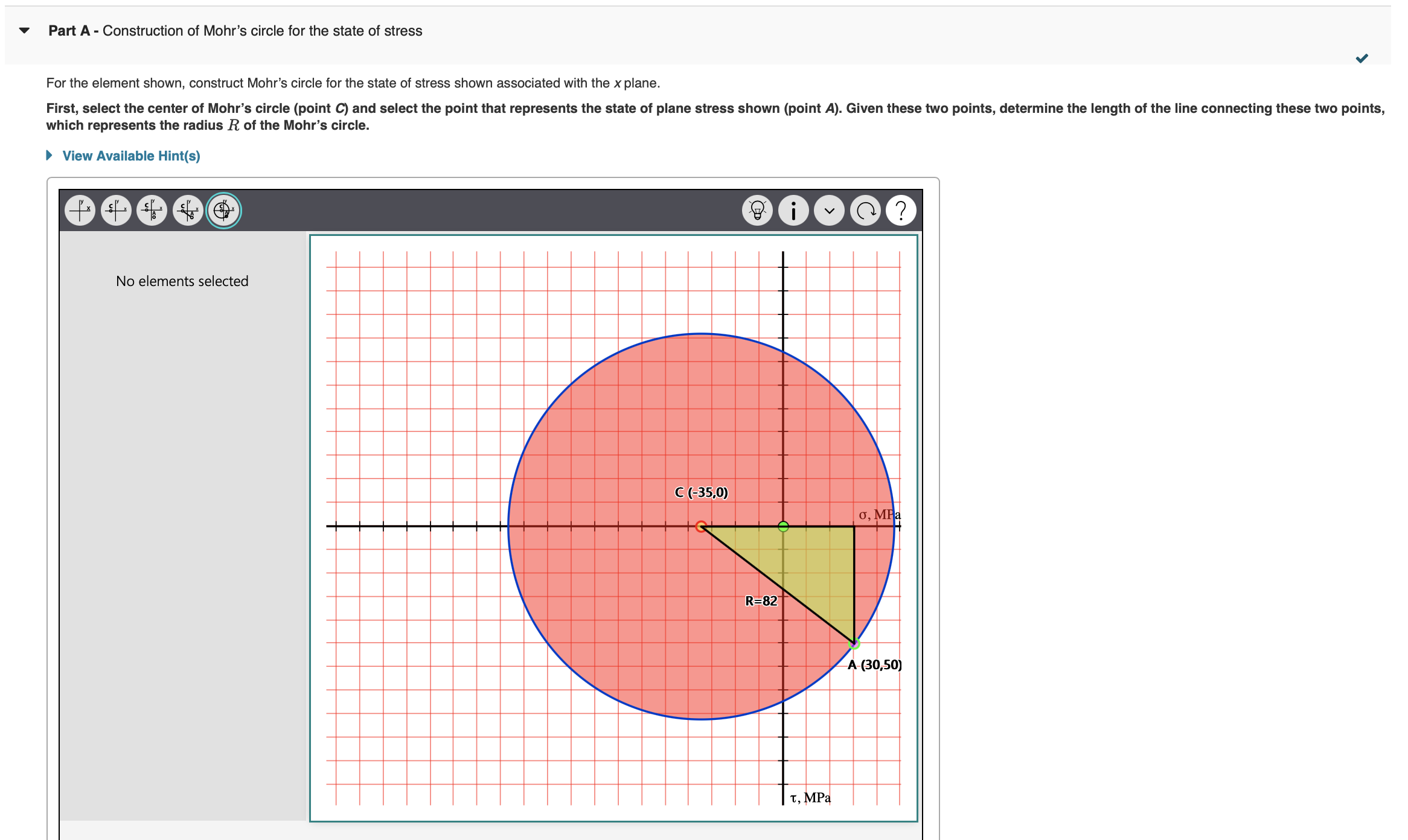 Solved Learning Goal: To use Mohr's circle to determine the | Chegg.com