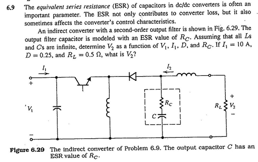 6.9 The equivalent series resistance (ESR) of | Chegg.com