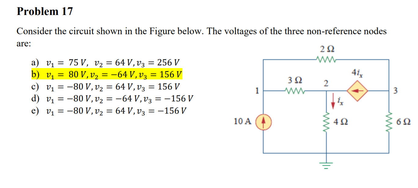 Solved Problem 17 Consider the circuit shown in the Figure | Chegg.com