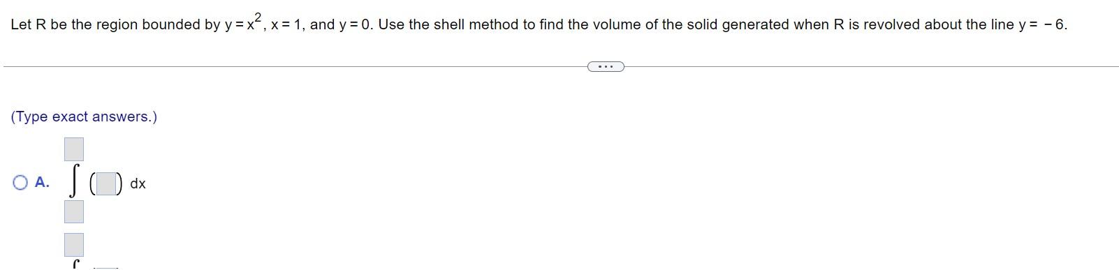 Solved Let R be the region bounded by y=x2,x=1, and y=0. Use | Chegg.com