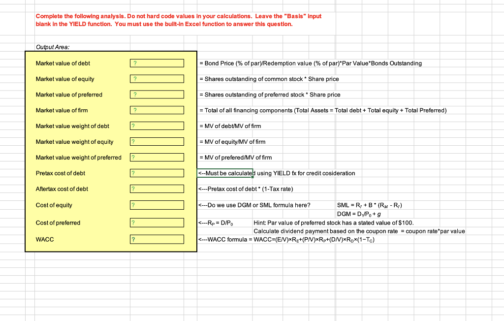 Solved Problem 12-14 Finding the WACC Given the following | Chegg.com