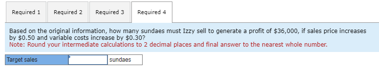 Solved Calculate Izzy's new break-even point in units for | Chegg.com
